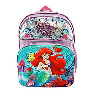 Ruz The Little Mermaid Ariel Large 3-D EVA Molded Backpack