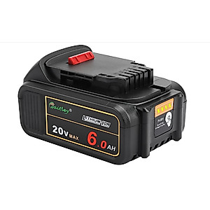 waitley 20V 6.0A Replacement Battery Compatible with Dewalt DCB200 DCD DCF DCG Series Cordless Power Tools