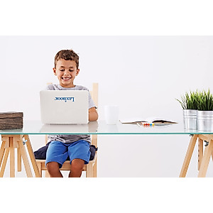 LEXIBOOK JC598i3 Educational and Bilingual Laptop German/English-Toy with 124 Activities to Learn, Play Games and Music-Blue/White