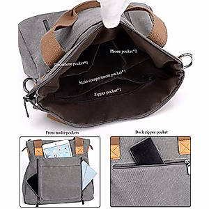 Chikencall Women’s Retro Shoulder Bag Causal Hobo Canvas Handbag and Purses Multi-pocket Shopper Satchels Christmas Tote