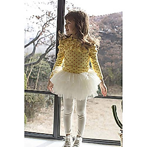 Baby Toddler Girls' Tutu Leggings Tulle Ruffle Skirted Pants 2-6T Rose Red