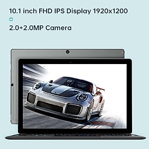 ALLDOCUBE iWORK20 2-in-1 Laptop, Tablet PC with Keyboard (and Stylus Pen), 10.1" Windows Tablet, Intel N4020 CPU, 4GB RAM/128GB ROM, Windows 10, Type-C, Support HDMI, Convertible Laptop
