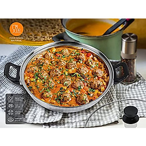 Rosewill Portable Induction Cooktop Burner, 1800W, 8 Cooking Modes, 10 Power/Temp Levels, Touch Panel, LED Display, Timer, Auto Shut-Off, Child Safety Lock, Includes Stainless Steel Pot (RHAI-21001)