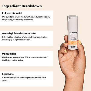 Stratia C+C Serum, 15% Vitamin C with 10% L-ascorbic Acid, Non-Irritating, Water-Free Formula, Anti-Aging, Benefits, 1 Fl Oz