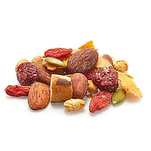 Yupik Organic Kathmdu Mix, 1 lb (16 oz), USDA Certified, Gluten-Free, Vegan, Non-GMO, Colorful Dried Fruit, Seeds, Beans, & Nuts with Goji Berries, Mango, Brazil Nuts, Pumpkin Seeds, & Tamari Almonds