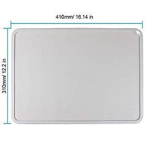 BCZAMD Silicone Slap Mat 410 X 310mm Clean-up or Resin Transfer to Protect Work Surface for Photon S DLP SLA LCD 3D Printer Accessories - Gray
