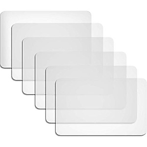 Boao 6 Pieces Plastic PlacematsTable Mats Heat Resistant PlacematsDining Mats for Table, Dining, Kitchen (15.7 x 11.8 Inch)