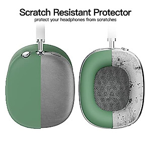 TUCANA Silicon Cases Compatible for AirPods Max, Overhead Cover + Earcup Cover + Ear Pad Cover (Green)