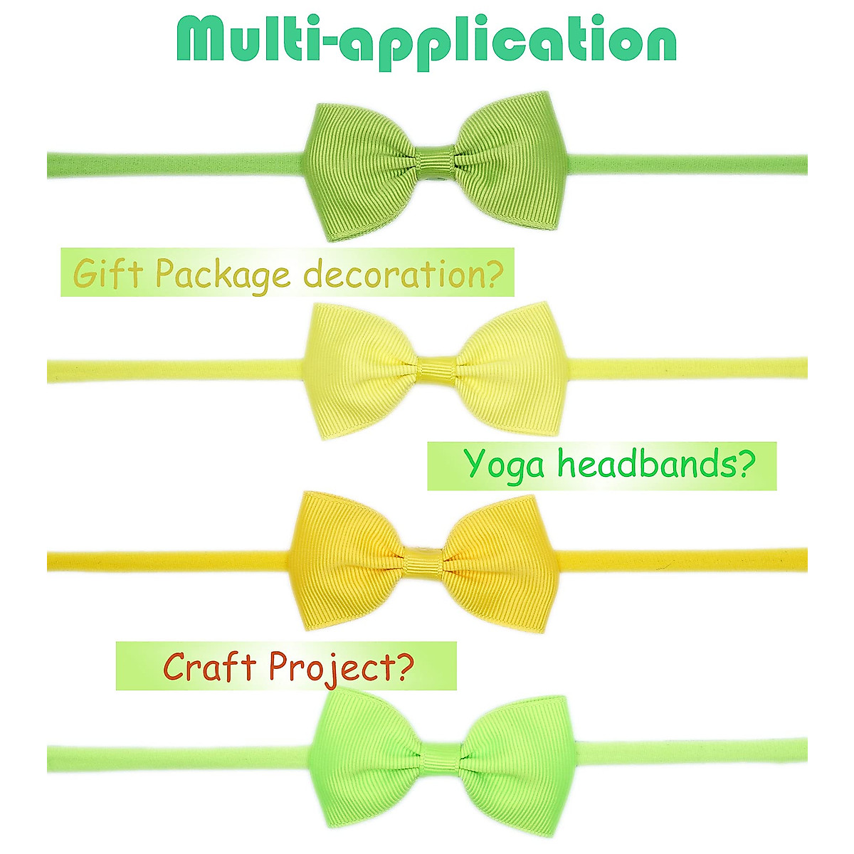 CÉLLOT 40 Colors Baby Bow Headbands 2.75" Hair Bows Super Soft Nylon Headbands for Baby Girls Infants preemie and Newborn Kids Hair Accessories