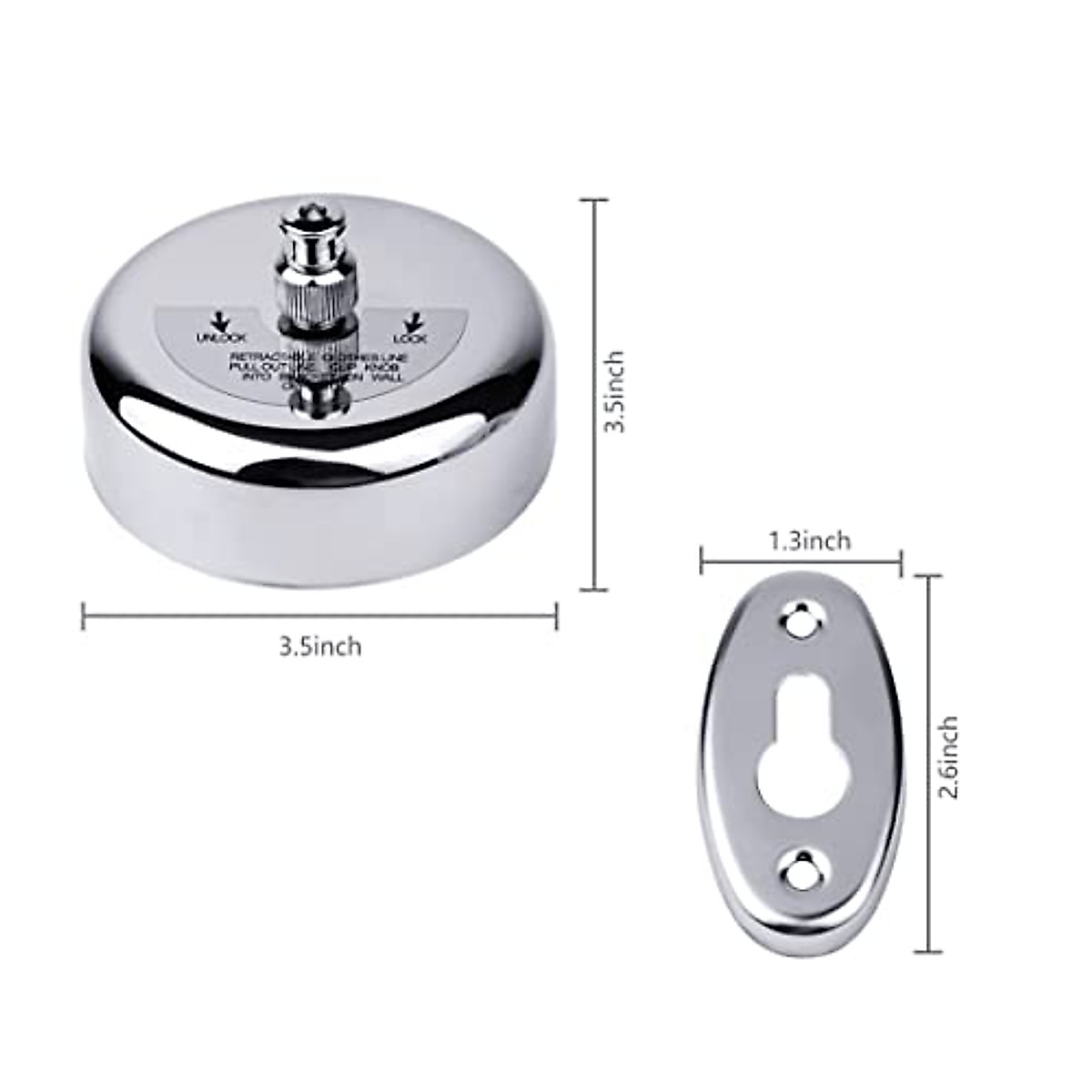 Fivean Retractable Clothesline, 304 Stainless Steel Clothes Line Dryer with Heavy Duty Adjustable Stainless Steel Rope String for Hanging Drying Bathroom, Laundry, Hotel, Indoor & Outdoor