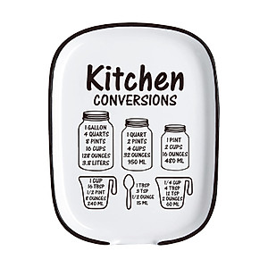 Funny Kitchen Measurement Conversion Chart Spoon Rest for Kitchen Stove, Heat Resistant Large Spoon Holder for Kitchen Counter Chef, Dad, Mom Kitchen New House Housewarming Gifts