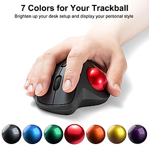 SANWA Small Trackball 34mm/1.34in, Replacement Ball for Logitech M575, M570, MX Ergo, ELECOM, Kensington, Perixx, and Other Compatible Trackball Mice, Glossy Red