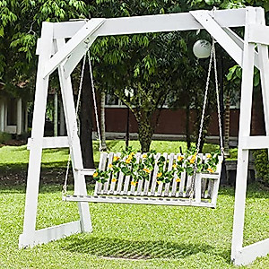 MARTINE MALL Morning Glory Flower Vine 15Feet Artificial Flower Vines Morning Glory Hanging Plant Fake Hanging Vine Flowers Hanging Plants Silk Garland for Wall Stairway Home Decor Yellow, 2 Pcs