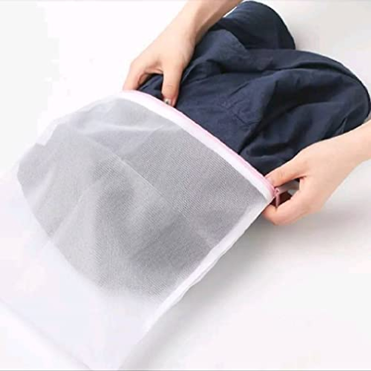 Set of 3 Mesh Laundry Bags-1 Large, 1 Medium & 1 Small Bags. Heavy Duty Fine Mesh Bag for Washing Machine, Laundry Bag for Travel, Lingerie, Sweater, Garment, Undergarment