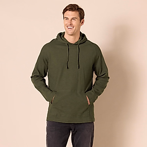 Amazon Essentials Men's Long-Sleeve Slub Thermal Pullover Hoodie (Previously Goodthreads), Olive, X-Large