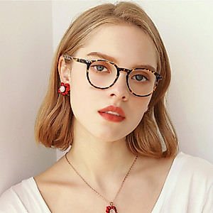 Kerecsen 5 Pack Reading Glasses for Women and Men Large Frame Round Readers Spring Hinges (5 Pack Mix Color, 2.25)