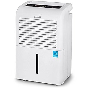 Ivation 4,500 Sq Ft Energy Star Dehumidifier, Large Capacity Compressor Dehumidifier Includes Programmable Humidistat, Hose Connector, Auto Shutoff Restart, Washable Filter, Timer and Casters