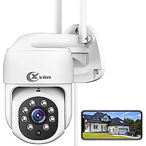 XVIM Wireless Security Camera, 3MP Security Camera Outdoor with 32G SD Card, Night Vision, Remote Access, Motion Detection, 2-Way Audio, Supports SD Card/Cloud Storage, Waterproof