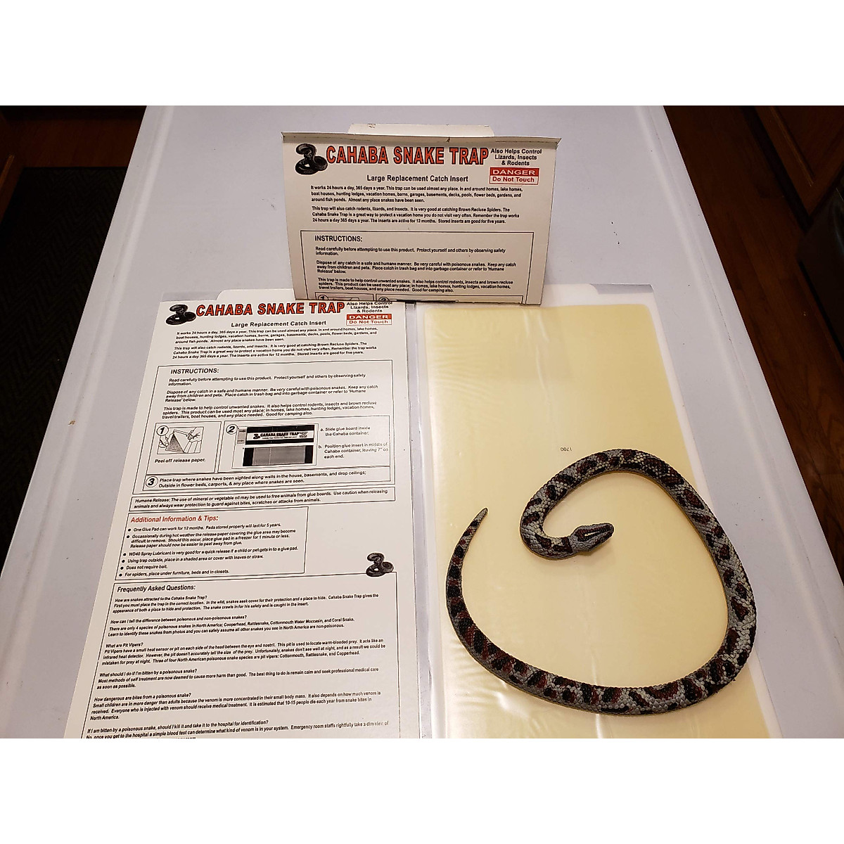 Cahaba Snake Trap, Large Replacement Catch Inserts (Glue Board) 6 Pack