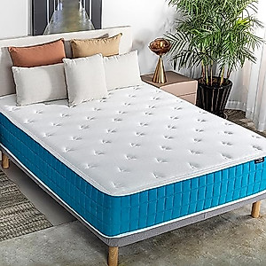 Askme King Mattress 10 Inch Hybrid Mattress Bed in a Box,Medium Firm Cooling Gel Memory Foam Mattress with Individually Wrapped Pocket Coils for Motion Isolation and Pressure Relief, CertiPUR-US