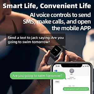 1.7'' Phone Smart Watch Answer/Make Calls, Fitness Watch with AI Control Call/Text, Android Smart Watch for iphone Compatible, Full Touch Smartwatch for Women Men, Heart Rate/Sleep Monitor Watch