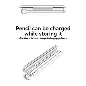 Charging Case for Apple Pencil 2nd Generation, Apple Pencil 2 Charger Dock Wireless Charger Case and Protective Case (White)