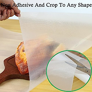 Cabinet Drawer Shelf Liners Non Adhesive 14 Inch Wide X 20 Ft Non Slip Waterproof Kitchen Cupboard Pantry Mat Washable Refrigerator Shelf Liners Bathroom Drawer Protector Liner