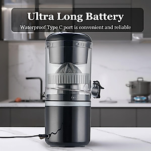 Eletric Citrus Juicer Machine, Orange Juicer Squeezer Rechargeable with USB Cable,Portable Juicer, Black…