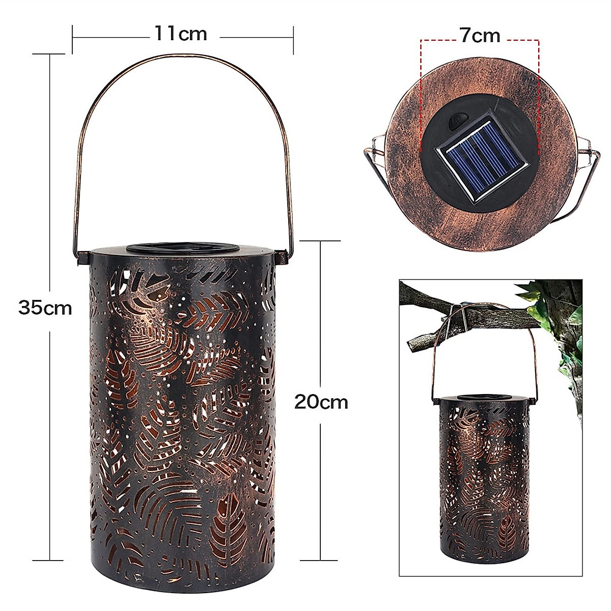 YAOLUU Outdoor Light Retro Solar Lights Outdoor Lights Garden Chandeliers Creative Projection Lights Garden Walkway Lights Home Decoration Garden Decoration Outdoor Lights Outdoor Lighting