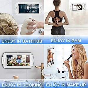 Wmbzxh Shower Phone Holder Waterproof Phone Mount Case for Shower Wall 360° Rotation Anti-Fog HD Touch Screen Bathroom Phone Holder for iPhone 11 12 13 Pro XR XS MAX Samsung Galaxy S21