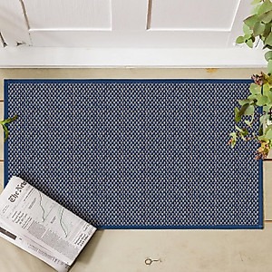 Artoid Mode Washable Non Slip Rubber Backing Kitchen Rugs Blue Doormat, Absorbent Kitchen Floor Mats Front of Sink Kitchen Mats for Floor Home Decor 17x29 Inch