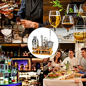 Cocktail Shaker Set Bartender Kit - 10-Piece Bar Tool Set with Bamboo Stand for Drink Mixing, Perfect Drink Mixer for Cocktail Bartending Kit for Bar, Home, Lounge & Party