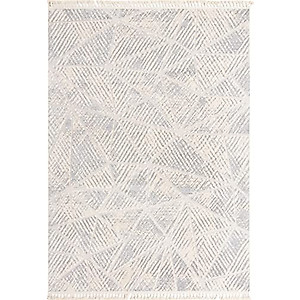 Unique Loom Arlo Collection Area Rug - AJ (Rectangular 9' 0" x 12' 0", Sandy Beige/ Gray)