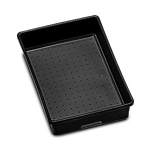 madesmart 9x6 Bin Multi-Purpose, Soft-Grip Handles, Non-Slip Feet & BPA-Free, Small, Carbon