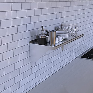 AmGood 14" X 36" Stainless Steel Wall Shelf | Metal Shelving | Garage, Laundry, Storage, Utility Room | Restaurant, Kitchen | Food Prep | NSF Certified