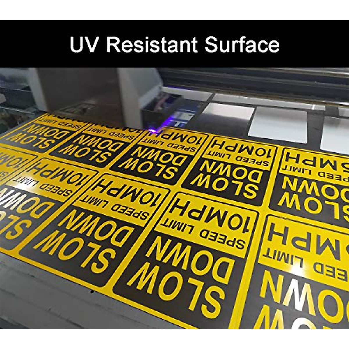 Joffreg Slow Down Speed Limit 10 MPH Sign,17 x12 Inches,Reflective Aluminum (2 Pack)