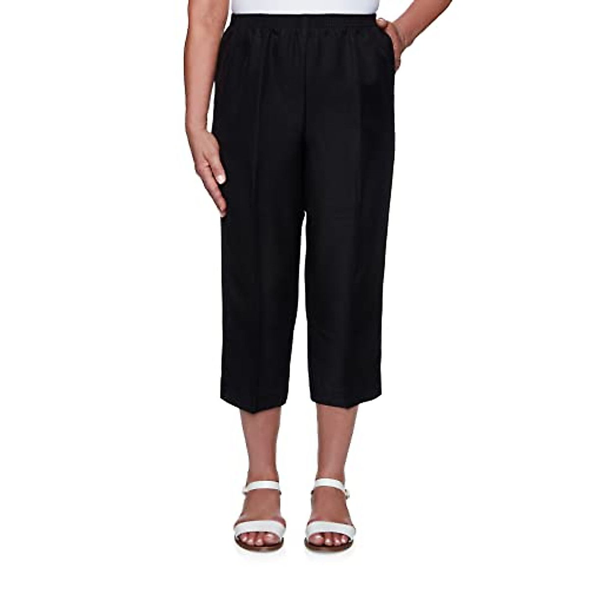 Alfred Dunner Women's Classic Capri Pant Size 16 Black