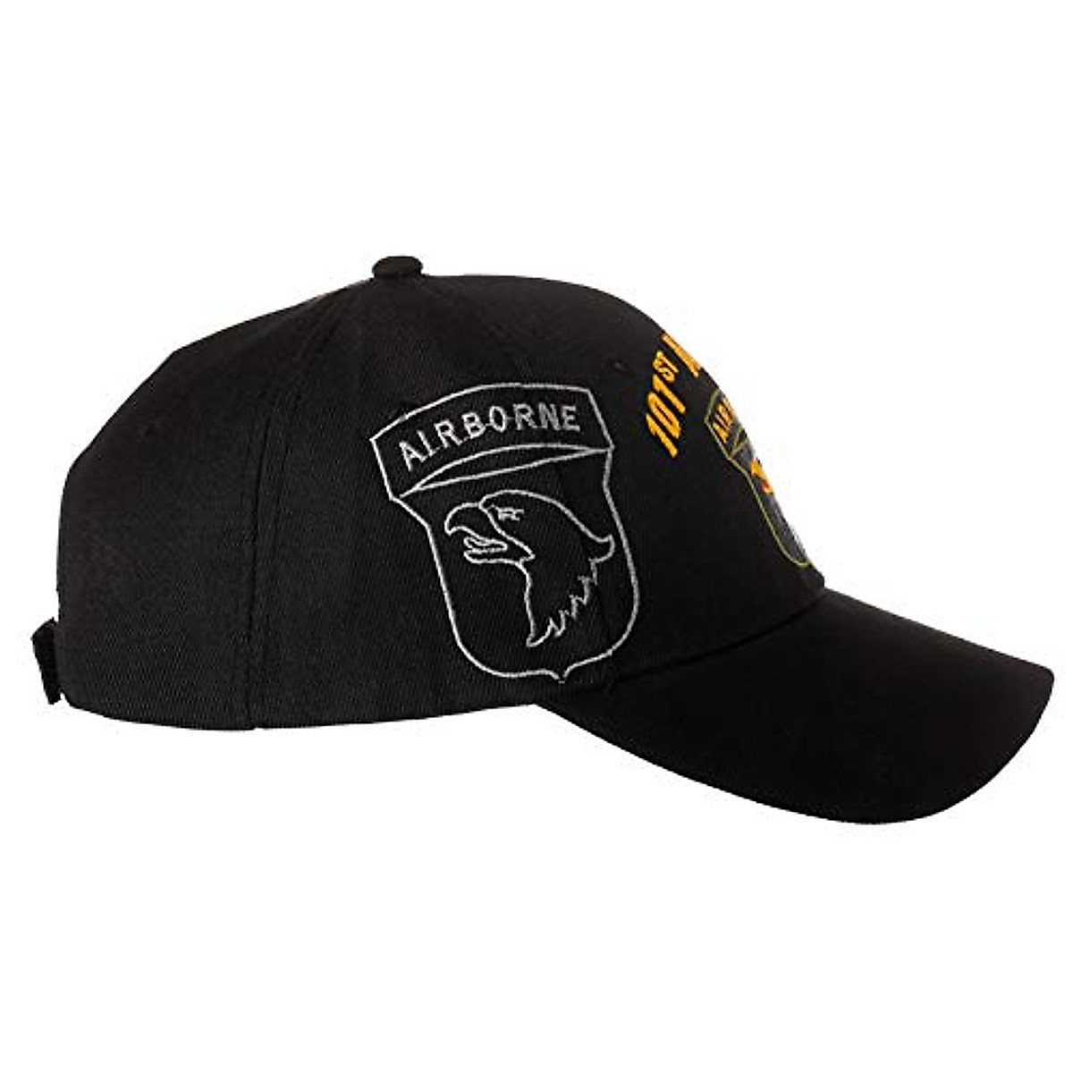 Officially Licensed US Army 101st Airborne Division Screaming Eagles Embroidered Black Adjustable Baseball Cap