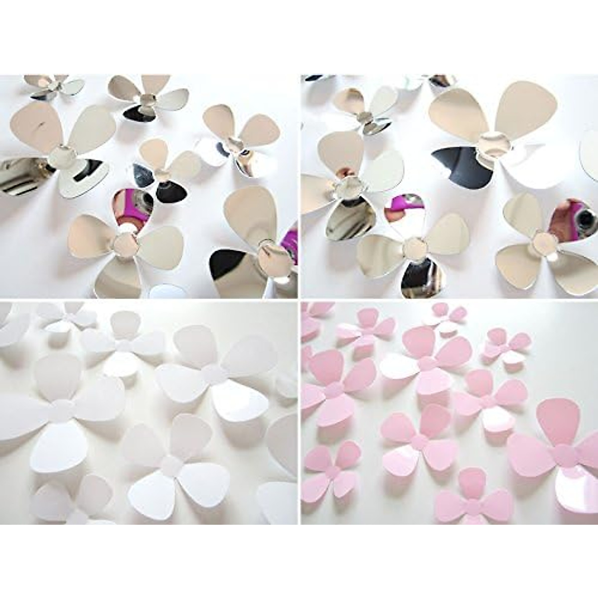 Amaonm® Removeable 3D DIY Nursery Flowers Wall Decals Stickers Murals Peel & Stick Home Decorations Art Decor for Kids Babys Girls Room Bedroom Offices Bathroom Living Room Classroom