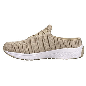 Propét Women's Tour Knit Slide Sneakers, Sand, 6 X-Wide US