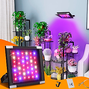 Dommia Plant Lights for Indoor Plants 350W Advanced Spectrum Wall-Attached Hanging Refugium Light for Aquarium Hydroponics Succulents Bonsai Blooming Veg Grow Lights for Seed Starting