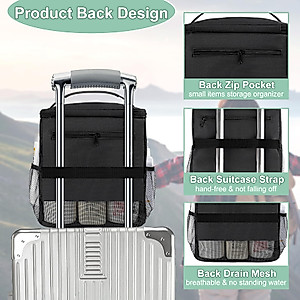 Portable Shower Caddy Dorm, Large Capacity Shower Caddy Tote Bag for College Dorm Room Essentials, Quick Dry Hanging Toiletry Bag for College Student Bathroom Camping Gym Travel Essentials (Black)