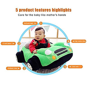 Freshwater Baby Support Sofa, Car Seat Support Seat Kids Infant Sitting Chair Safe Baby Sofa Chair Comfortable Baby Sit Up Chair Back Head Protect Seat Learn to Sit Chair, red