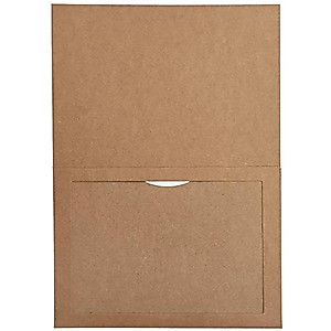 36 Pack Brown Kraft Paper Photo Insert Cards with Envelopes for 4x6 Inch Photos (5.5x7.75 in)
