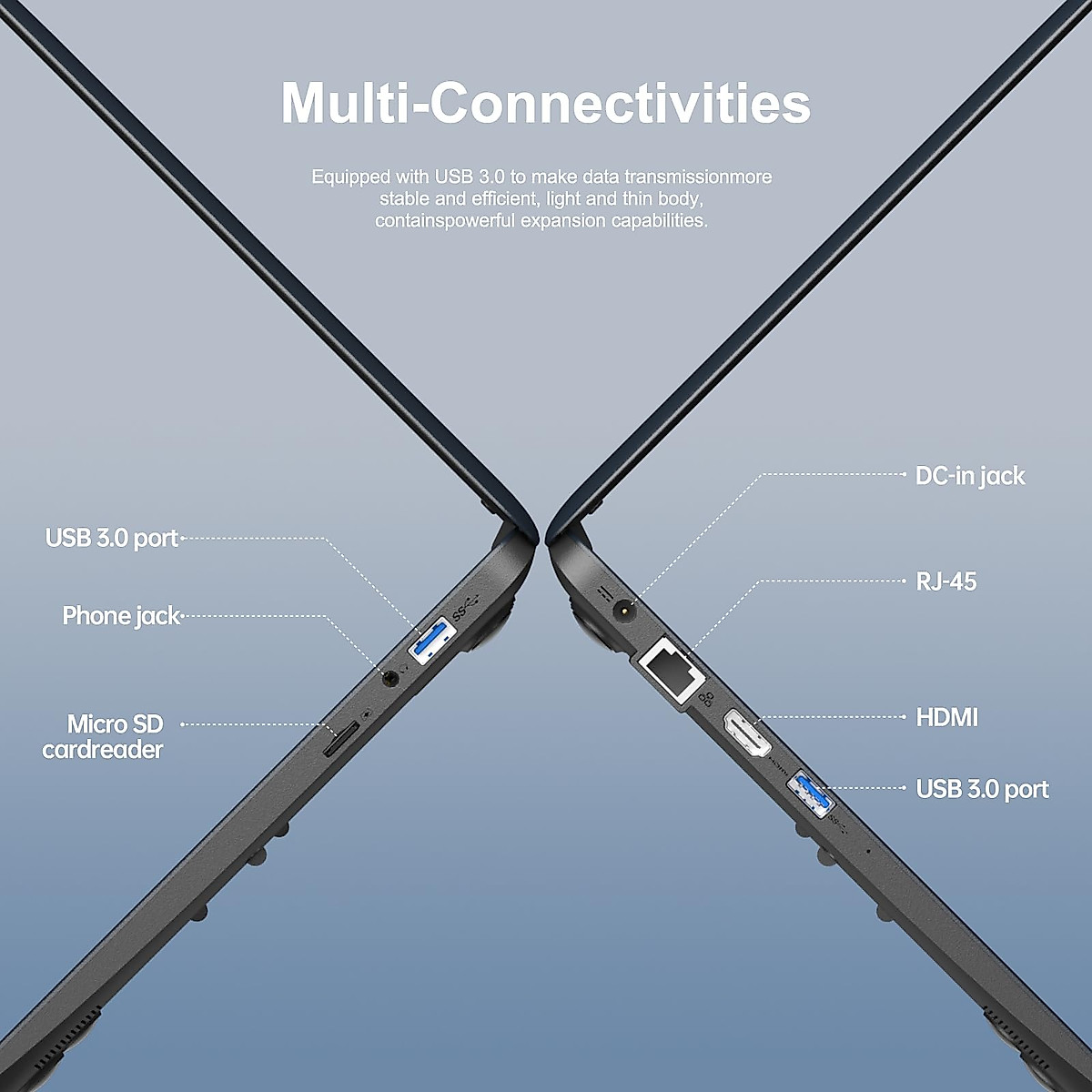 14" Laptop Computer, 8GB RAM 256GB SSD, Quad-Core Intel Celeron N4120 Processors, Windows 11 Laptops Computers 2.4G/5G WiFi,BT4.2, Webcam, HD Display, Long Battery Life,Ultra Slim,HDMI