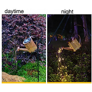 LED garden decor ,Solar garden Lights -solar lights outdoor garden ,Decoration Waterproof Strip Light,Waterfall Fairy Lights for patio decor in Home Yard，Beautiful Festivals gifts and birthday gifts