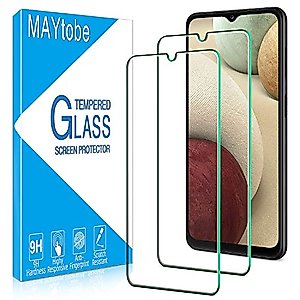 MAYtobe [2 Pack] Designed for Samsung Galaxy A02s, A02 Screen Protector Tempered Glass, Anti Scratch, Bubble Free, Case Friendly, Easy to Install