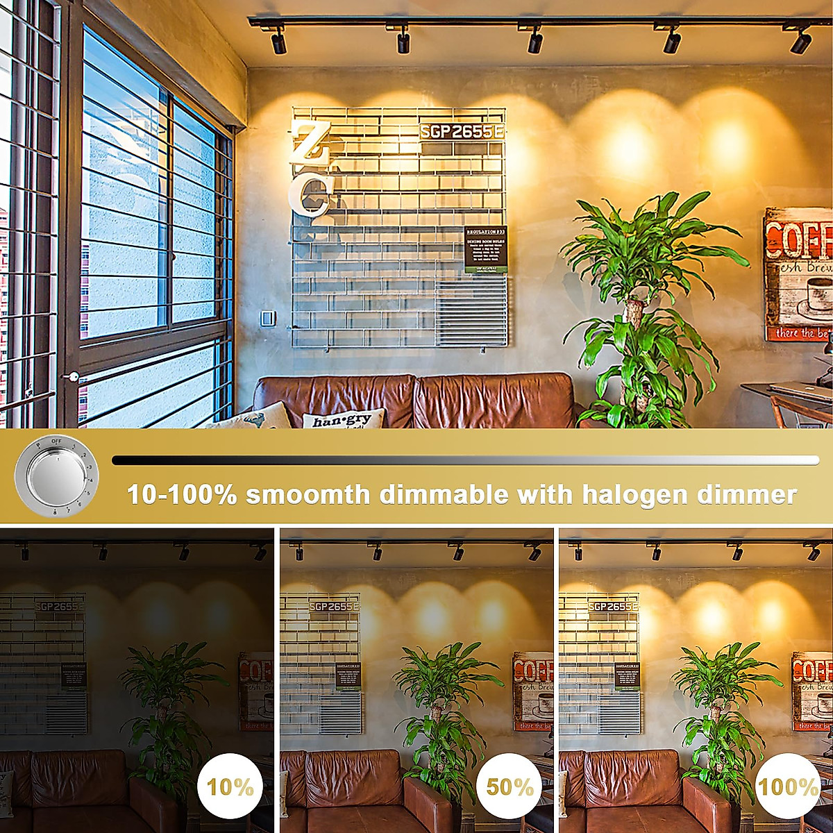 MR16 Halogen Bulb 35W 12V Halogen Light Bulbs 2 Pin GU5.3 Base Dimmable Spotlight with Clear Glass Cover for Landscape Lights, Track Lights, Desk Lamps, 2700K Warm White, 6 Pack