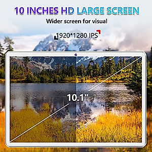 𝟮𝟬𝟮𝟯 𝗟𝐚𝐭𝐞𝐬𝐭 Tablet 10.1" Octa-Core Android 11 Tablet, 64GB Storage Tablet with Keyboard, Stylus, Dual 13MP+5MP Camera, WiFi, Bluetooth, GPS, 512GB Expand Support, IPS Full HD Display(Sliver)
