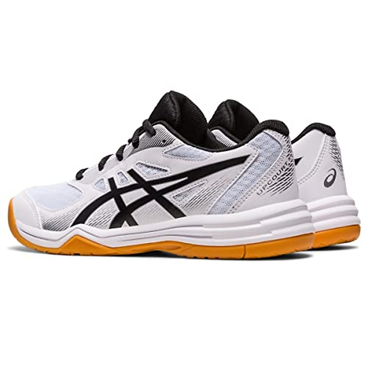 ASICS Kids Upcourt 5 GS Sneakers for Little, and Big Kid - Textile Upper with Lace-Up Closure, and Eye-Catching Design White/Black 6 Big Kid M
